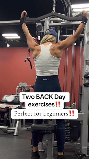 Two great BACK day exercises to add to your routine and perfect for beginners‼️💪😊 #backdayworkout #backday #backmuscles #personaltrainerlife #over40woman #fitnessover40 #fitover40 #onlinefitnesscoaching #fyppppppppppppッ | Leslie Ann