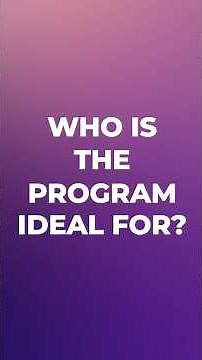 Who is the program ideal for?