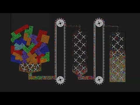 Tetris Blocks vs Shredder | Satisfying Physics Destruction (Blender Simulation) | ASMR