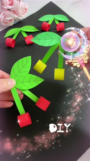 Colorful DIY Sweet Cherry Paper Art Craft
