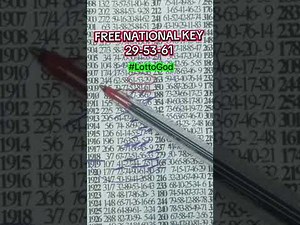 Free winning key 🗝️ 🔐 29-53-61 for national lotto