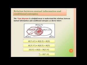 الفصل الأول mutual information , joint and conditional entropy