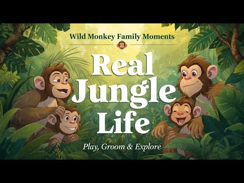 Reveal the Life of a Wild Monkey Family | Heartwarming Jungle Scene