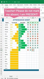 Create attendance tracker in #excel #exceltips #exceltutorial #learnexcelonline #excelhelp #ProductivityHacks #SpreadsheetSkills #microsoftexceltutorial #fyp #fypage #fypppppppppppppp | Fahad Raza