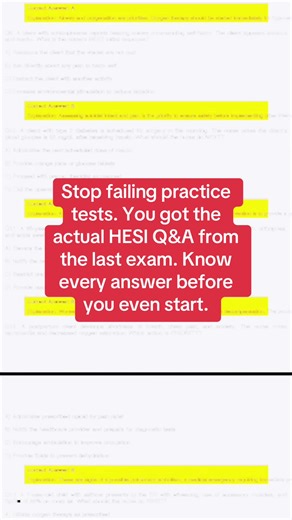Stop failing practice tests. You got the actual HESI Q&A from the last exam. Know every answer before you even start. #HESI #HESIExam #ActualQuestions #NursingSchool #ExamHelp