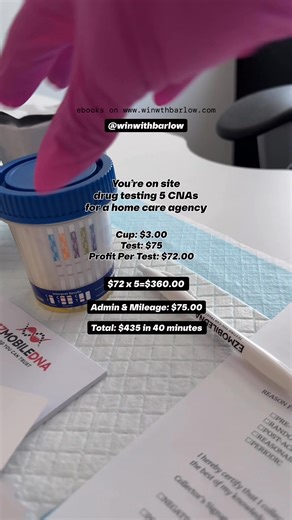 540K views · 4.2K reactions | The drug testing industry is a billion-dollar space and you do not need a medical background to get started. All you need are the cups. I’m doing five drug screens and each cup brings in a $72 profit. That is $360 from one simple service you can run from home, mobile, or on-site for businesses. You can sell the service and you can also wholesale the cups for even more income. There is still time to pivot before 2026. | Win with Barlow | Facebook