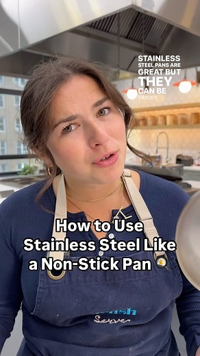 76K views · 138 reactions | Stainless steel pans are our go-to in the test kitchen, but they only work well when you know how to cook with it properly. Here’s the best way to temper one so it works like a non-stick pan  #nonstick #stainless #stainlesssteel #pans #cooking #howto #cookinghack #cookingtime | Delish | Facebook