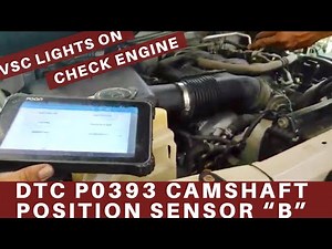 How to fix Check Engine, VSC Warning Lights Toyota Sequoia DTC P0393 Camshaft Position Sensor B