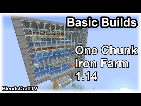 One Chunk Iron Farm - Minecraft 1.14 - Basic Builds