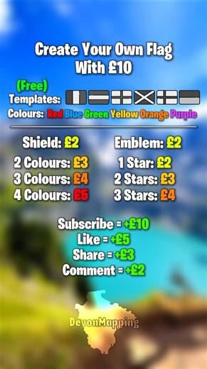 Create Your Own Flag With £10! #map #geography #countryballs #mapper #mapping #shorts #fyp