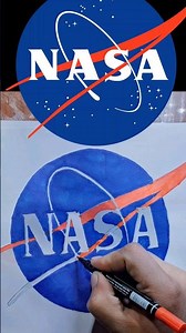 "NASA" Logo Drawing #nasa #drawing