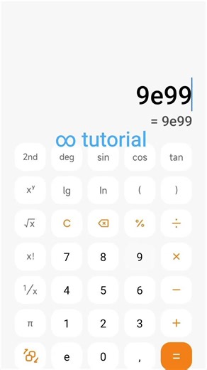 #∞ #calulator #calc #9e999=∞
