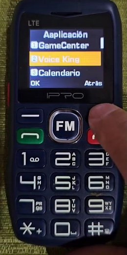 Celular IPRO F188 Menú de opciones