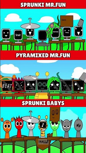 DIncredibox Sprunki Mr.Fun Computer VS Pyramixed VS Sprunki Babys *MIX VERSION*
