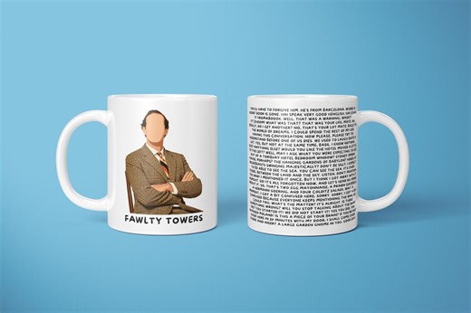 Fawlty Towers Best Quotes, Fawlty Towers Quotes Mug, Fawlty Towers TV Show, Basil Fawlty, Manuel, Que, Don't Mention the War - Etsy UK