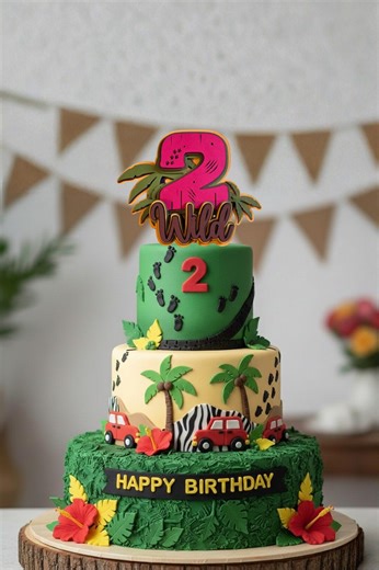 Two Wild Cake Topper - Dinosaur 2nd Birthday Party - Etsy