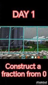 Day 1 Construct a fraction from 0 #Minecraft #Minecraft #MinecraftShorts #Hypixel #gaming #gameplay