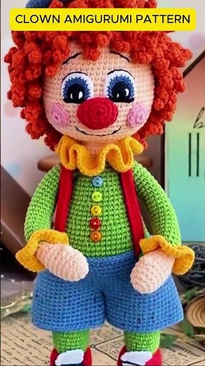 CLOWN AMIGURUMI PATTERN | How to knit amigurumis step by step in English