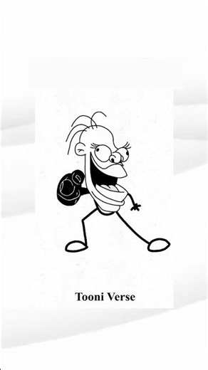 “Simple Cartoon… Big Laughs 😂🖤🤍”