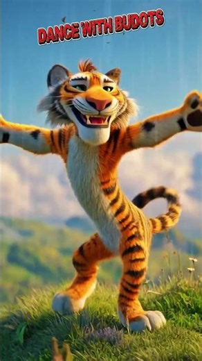 Tiger Dances Two Times Budots Challenge 🐯🔥 Full Energy Performance!