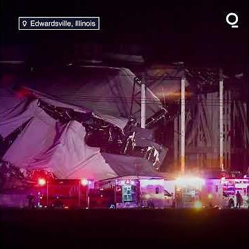 Amazon Warehouse Partly Collapses in Illinois After Severe Storm