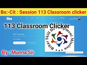 Classroom clicker session 113 | Cit Classroom clicker 113 | session 113 Classroom | kyp session 113