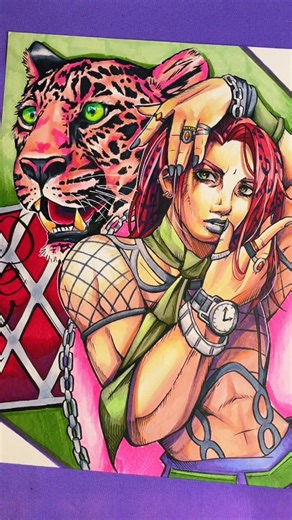 he’s all over my math homework… my poor teacher… #art #drawing #marker #jjba #diavolojjba