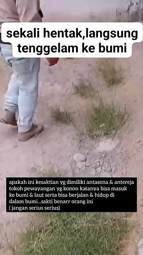 konon ada tokoh wayang , namanya ANTAREJA & antasena punya ajian bisa tenggelam di bumi & berjalan serta hidup dibumi... apakah ini anak muridnya #fyp #viral #trending #reels @sorotan | Lulus Anto
