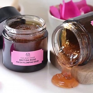Indulgent and fresh, we  our British Rose Plumping Face Mask. Share the love with a treat for you and a treat for your loved one this Valentine's Day. Who do you Dare to Mask with? | The Body Shop | Facebook