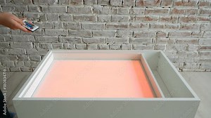 Light table for drawing with sand Stock Video