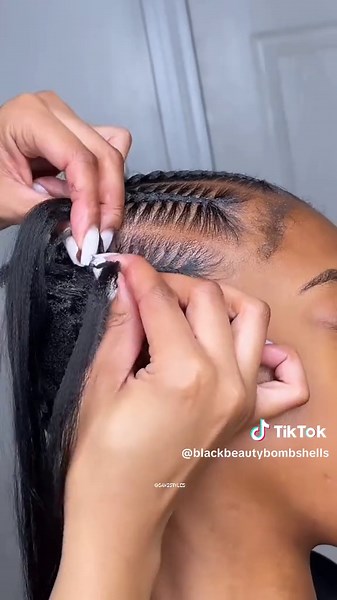 Stitch Braids tutorial on short hair by @Savs Styles #stitchbraids #stitchbraidstutorials #stitchbraid #fypシ #foryoupage #foryou