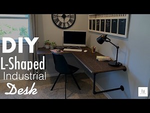 DIY L- Shaped Industrial Computer Desk