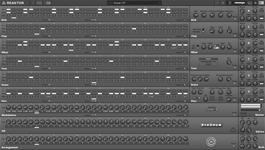 Reaktor SynDrum by Cycles & Spots - Reaktor Instrument