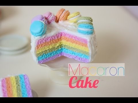 Rainbow Macaron Cake - Polymer Clay Tutorial