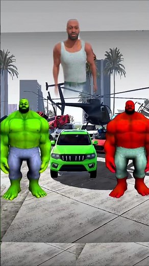 GIANT HULK DESTROYED THE CITY | INDIAN BIKES DRIVING 3D #shorts