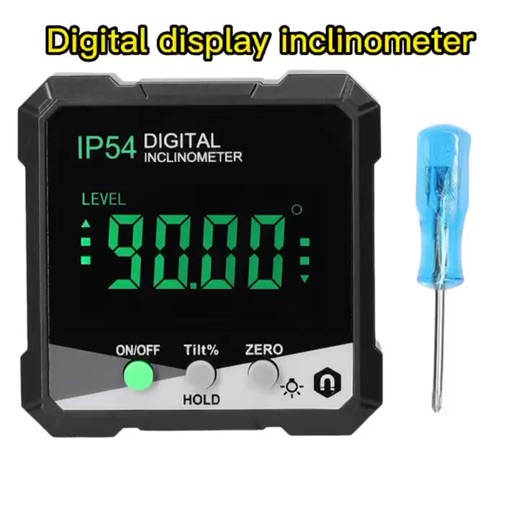 Ip54 4*90 taşınabilir dijital İnklinometre Lcd arka dijital İletki eğim ölçer açı cetvel tek taraflı manyetik seviye kutusu