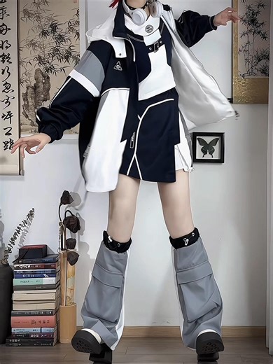 Devil Inspired | 💙 Level up your techwear rotation with this sleek blue-white colorblock set! The shoulder-cutout top adds subtle cyber-edge, while the... | Instagram