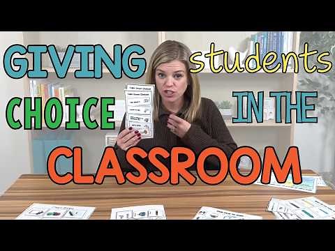 Ways to Use Choice in the Classroom to Prevent Problem Behavior