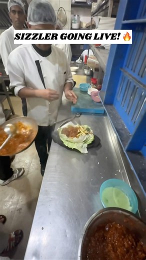 Sizzler Process Before Pickup 🔥 | Live cooking #shorts