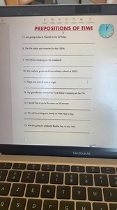 Prepositions of Time in English-esl/beginner Exercises - Etsy UK