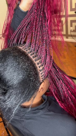 Stunning Micro Knotless Braids: 28 Rows Front Style