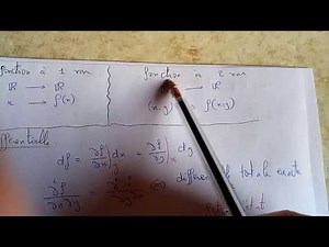 Fonctions à deux variables : différentielle et équations différentielles