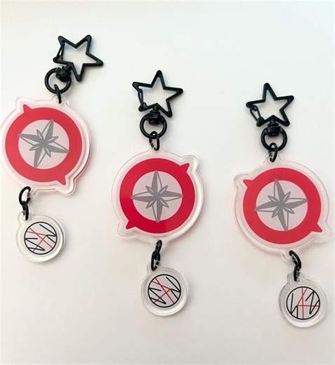Stray Kids Compass and Logo Dangle Keychain - Etsy
