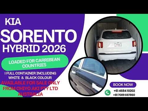 KIA SORENTO HYBRID 2026 — PREMIUM HYBRID SUVFULL CONTAINER READY FOR CARIBBEAN MARKETS