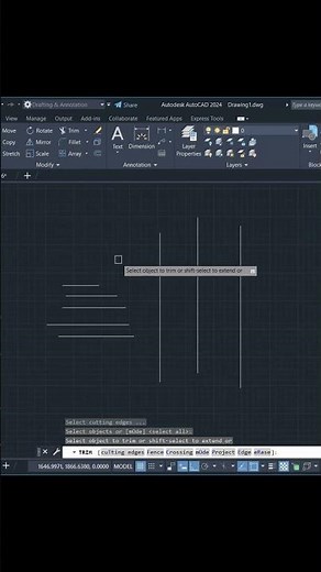 How to Use Trim as Extend in AutoCAD | AutoCAD Tips and Tricks