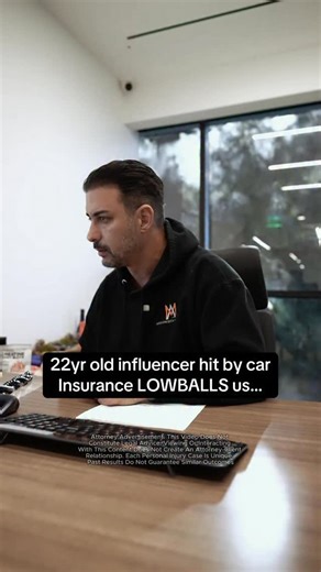 Insurance adjuster thinks “influencers” don’t have a real job… 🙄 #lawfirm #caraccident #injury #lawyer | Megeredchian Law