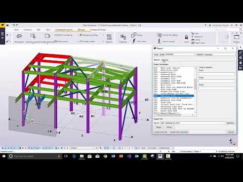 Tekla Report Editor Part 1 of 3