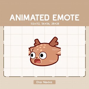 Animated Emote Chibi Shocked Deer is Surprised / Chibi Funny Emote / Emote for Streaming / Cartoon Emote - Etsy Canada