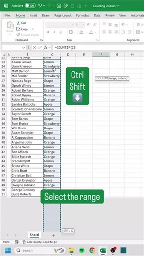 Counting Uniques in Excel ‼️