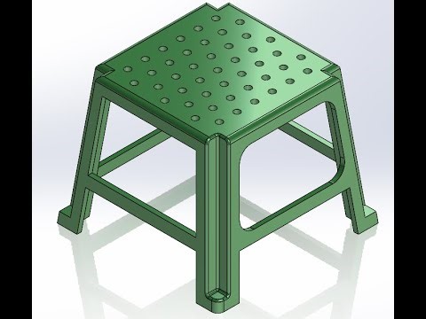 creating plastic chair using solid work 2023